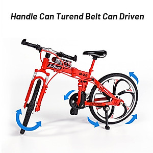 Ming You Alloy Bike Toy - The Die-cast Cross-Country Bike Model is Used for Various Home Decorations, Handicraft Collections. Birthday Gifts for Boys and Girls Bicycle Loversycle Lovers (Black/Red)