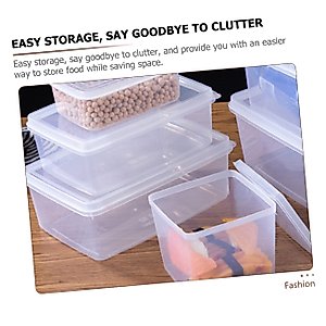 Anneome 6 Pack Fridge Storage Boxes Multi-function Fridge Organizer Reusable Food Containers for Daily Use