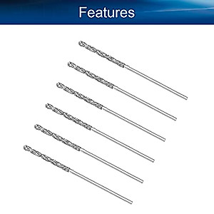 Auniwaig 1mm Diamond Twist Drill Bits High Speed Steel HSS Drill Bits for Glass Jewelry Beach Sea Shells Stone Gemstones Lapidary Ornament Bracelet Necklace Arts Crafts 10 Pcs