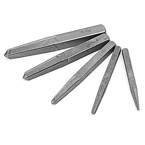 Straight Fluted Screw Extractor Set, 5 Pcs M4-M18 | 3/16-Inch to 5/8-Inch Easy Out Bolt Extractor Set for Broken Bolt Thread Repair, Carbon Stee