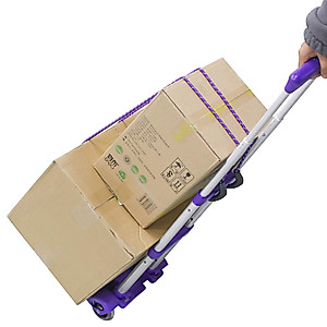 Sutekus Folding Hand Truck and Dolly 110-lbs Lightweight Portable Luggage Cart for School Travel Office Moving (Blue)