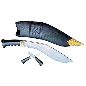 EGKH - Service No.1 Gripper Handle Kukri - Authentic Army Issue Khukuri Knife - Hand Forged Blade in Nepal by Ex - Military Khukuri House