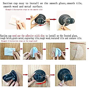 JiePai Suction Cup Shower Head Holder Adhesive,Suction Handheld Shower Head Holder Bracket,Removable Wall Mount Holder for Bathroom,Brushed Nickel