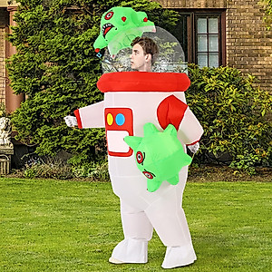 GOOSH Creations Halloween Inflatable Costume Full Body Astronauts and Aliens Inflatable Costume with two aliens costume suitable for Halloween, Costume parties, Carnival, Cosplay, etc.
