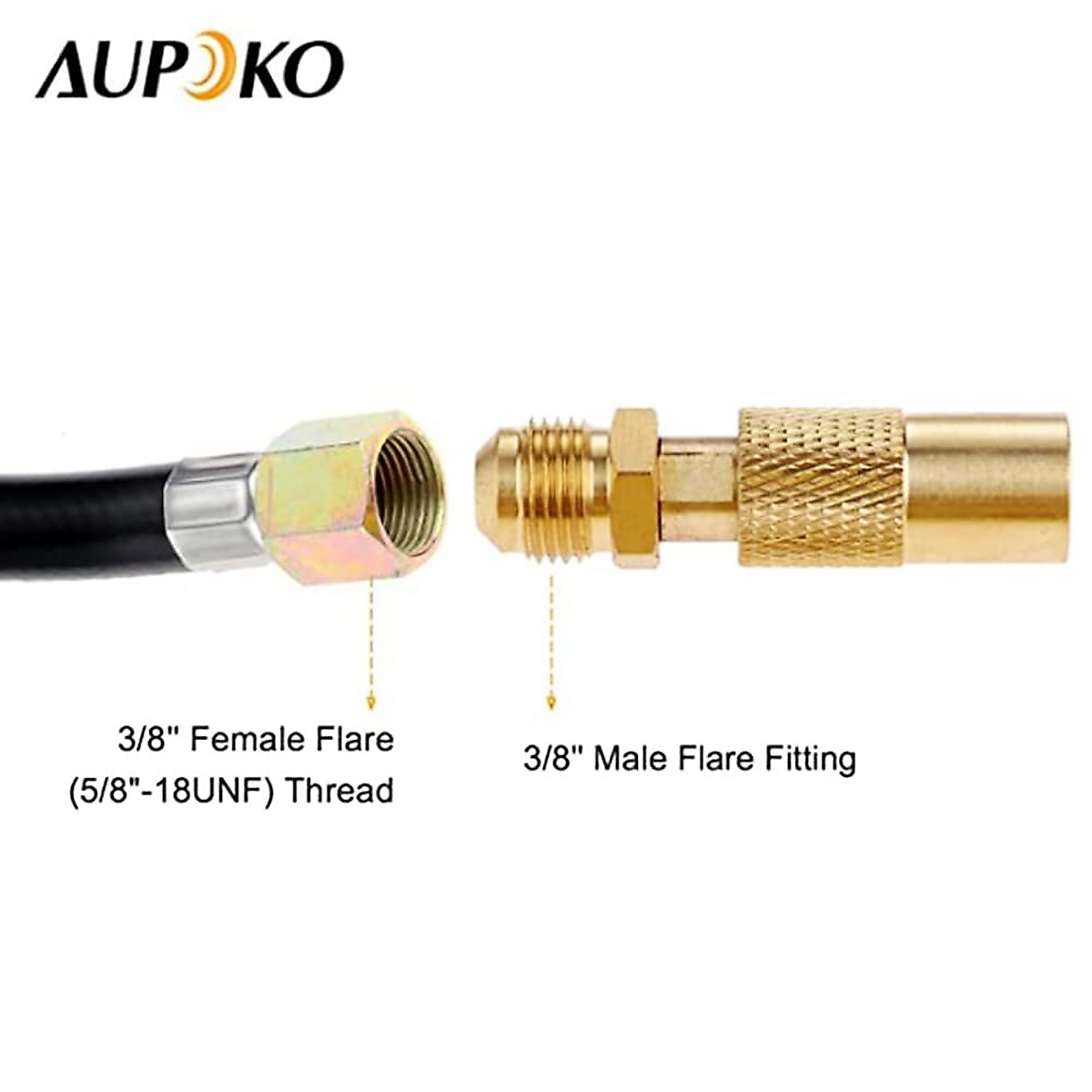 Aupoko 3/8 Propane Elbow Adapter Fitting, Fits for 17 Inch and 22 Inch Black Stone Tabletop Grill or Portable Gas Griddle Connect RV Trailer Extension Hose