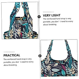 CORHAD Wool Storage Bag Crochet Bags for Crocheting Canvas Tote Bag Crochet Storage Organizer Knitted Handbags Yarn Project Wrist Bag Knit Wrist Bag Knitting Organizer Yarn Knitting Bag