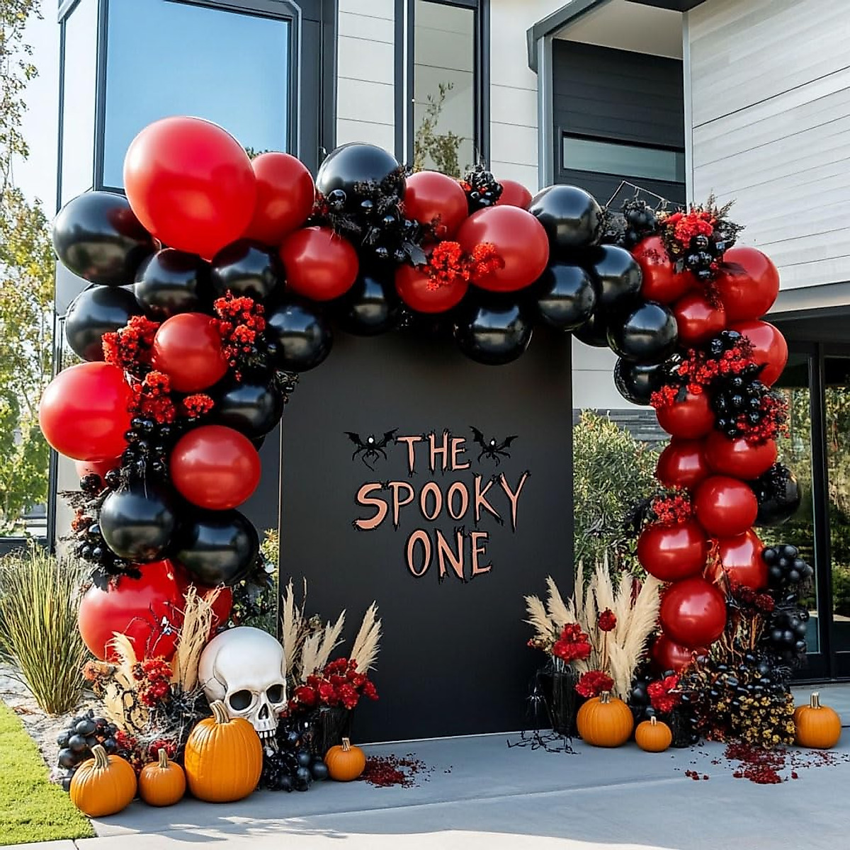 Red Black Balloons Double Stuffed Balloons Different Sizes Latex Ruby Red Balloon Garland Matte Premium Black Balloon Arch Kit for Birthday Wedding Baby Shower valentines Day Christmas Party decoratio