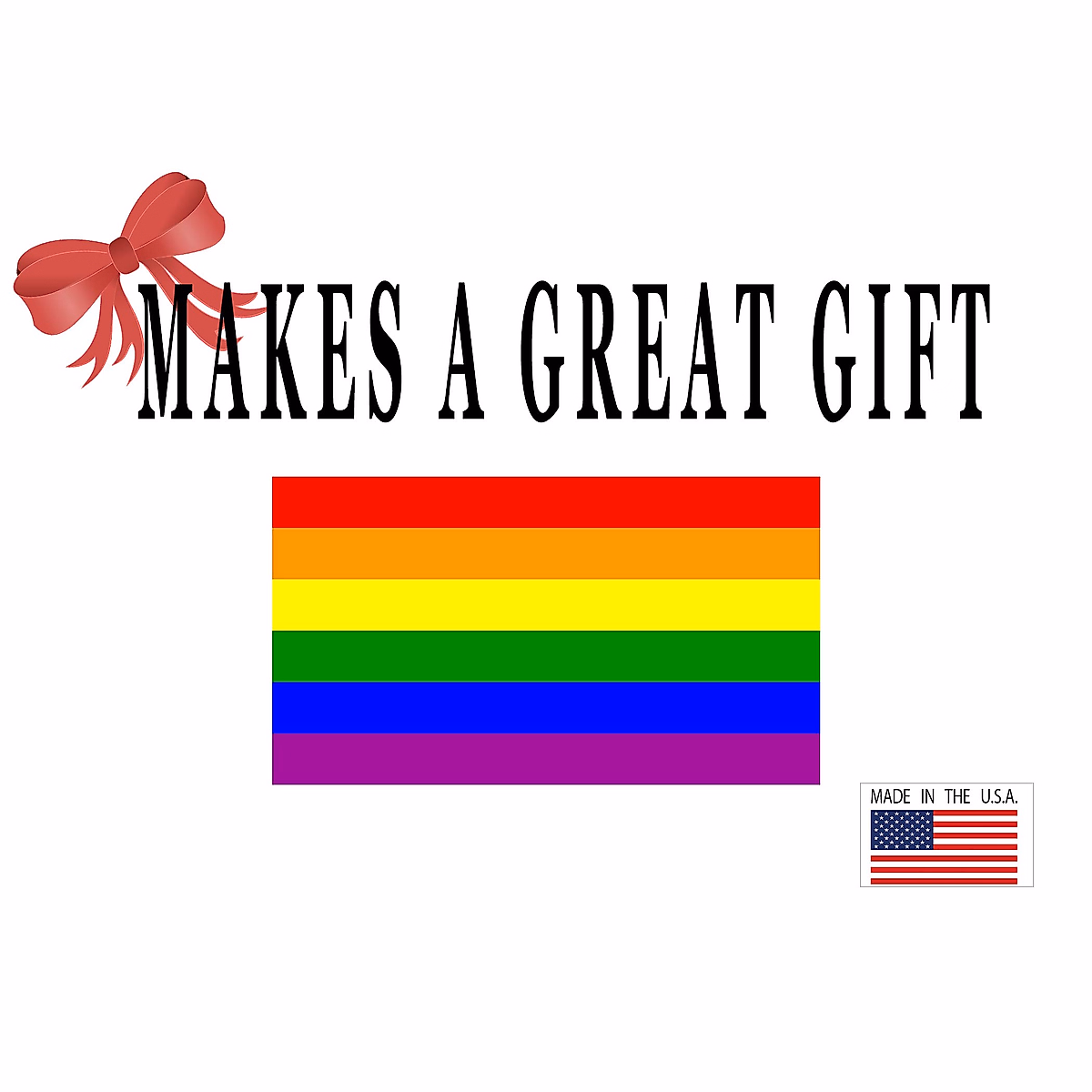 Rogue River Tactical LGBT Rainbow Flag Sticker Car Decal Bumper Sticker Gay Pride Lesbian Bisexual Transgender Support (5x3)