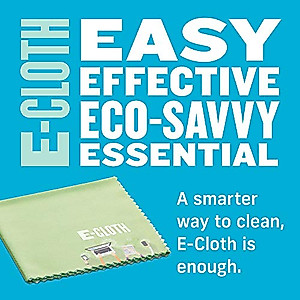 E-Cloth Reusable Personal Electronics Microfiber Screen Cleaning Cloth, Screen Cleaner for Smart Phones, Tablets & Laptop Computers, 100 Wash Guarantee, Green, 1 Pack