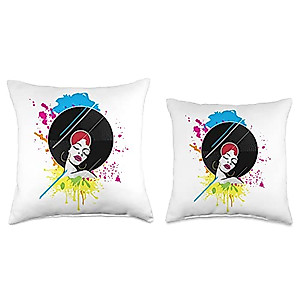 Rock Dolphin - Soul Station Pride RnB Tops Disco Era Dance Retro Soul Style Throw Pillow, 18x18, Multicolor
