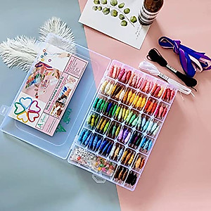 Friendship Bracelet String Kit - 276pcs Embroidery Floss and Accessories - Labeled with Thread Numbers for Cross Stitch Supplies, Embroidery, Cool String Art- Style for Teen or Girls