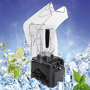 Quiet Commercial Blender with Soundproof Shield, 2200 Watt Professional Blenders with 80oz Pitcher, High-Speed Blenders for Ice Crushing and Smoothies, Professional Countertop Blender (2.2L, Black)
