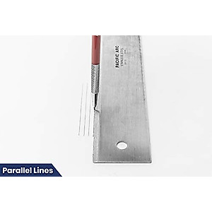 Pacific Arc 12" Straight Edge Stainless Steel 0.09" Thick Steel, Heavy Duty