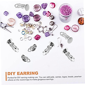TEHAUX Essential DIY Earring Accessories 100pcs Clip-on Earring Findings Ear Jewelry Making Materials Safe Ear Clips
