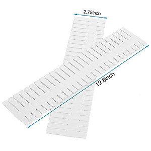 ShineMe Drawer Dividers, 8pcs Drawer Divider Organizers, White DIY Plastic Grid, Plastic Adjustable Drawer Dividers, Household Storage Makeup Socks Underwear Organizer for Clothes, Kitchen, Office