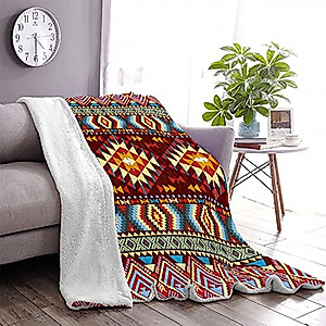 Juirnost Aztec Blanket,Native American Blanket,Western Throw Blankets,Indian Blankets,Mexican Blanket,Navajo Blanket,Southwestern Throw Blanket,Beige Tribal Boheiman Blanket,Ethnic Geometric Blanket