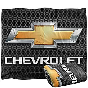 Chevy Blanket, 50"x60" Chrome Bowtie Silky Touch Super Soft Throw Blanket