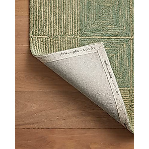 Loloi Chris Loves Julia x Francis Collection FRA-02 Green/Natural, Contemporary 9'-3" x 13' Area Rug