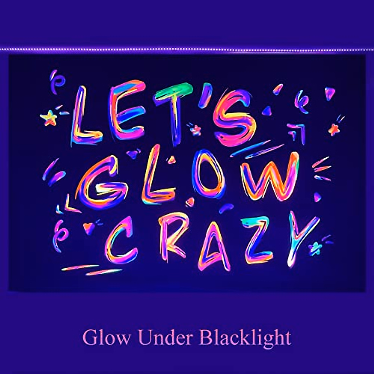 Ralxion Glow in The Dark Party Supplies Neon Party Backdrop Glow Party Supplies and Decorations Let's Glow Backdrop Blacklight Reactive Graffiti UV Blacklight