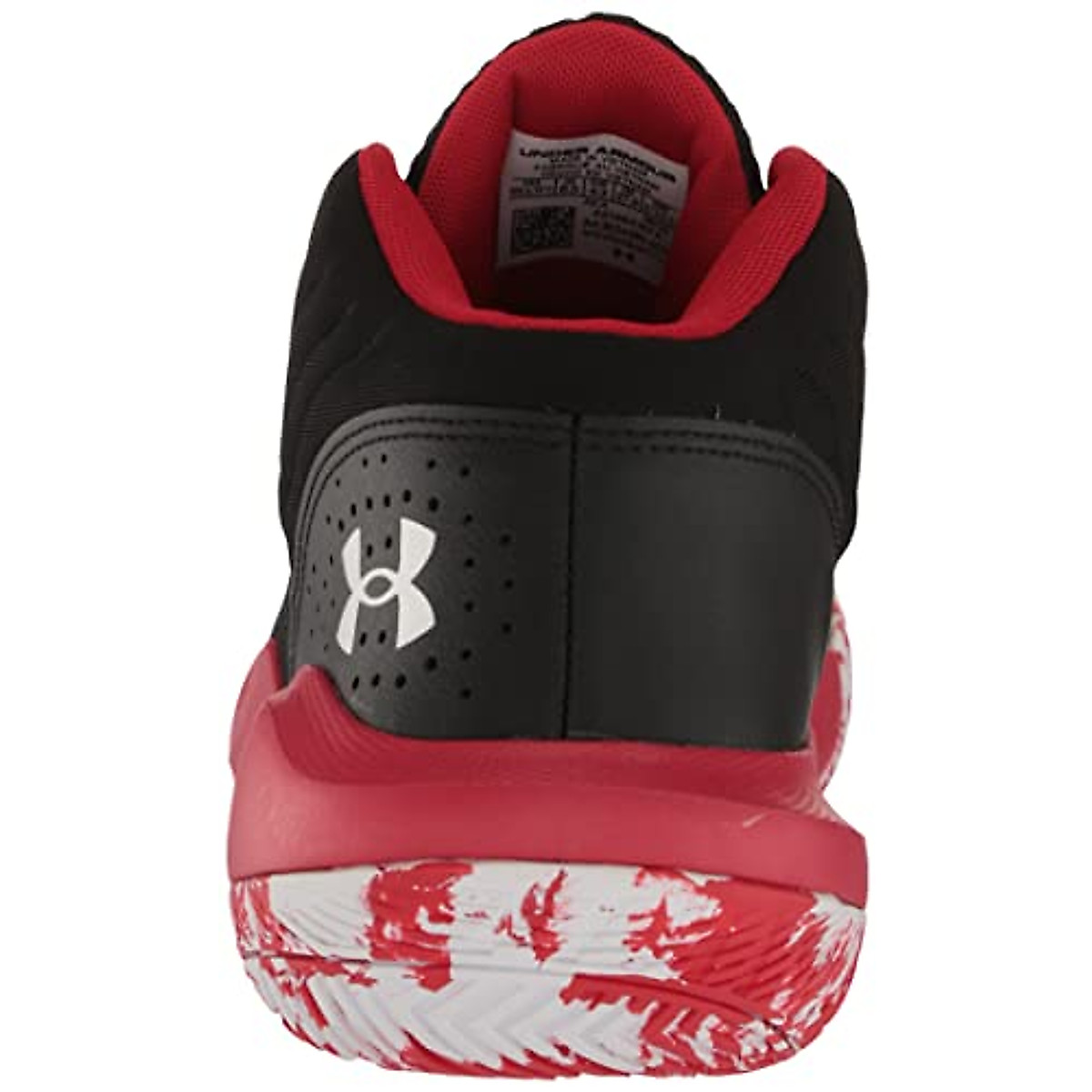 Under Armour Unisex Jet '21 Basketball Shoe, (002) Black/Red/White, 11 US Men