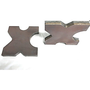 20 TON STEEL SHOP PRESS BED PLATES, H-Frame Arbor 4 notch 1"X 7"X 7" Set