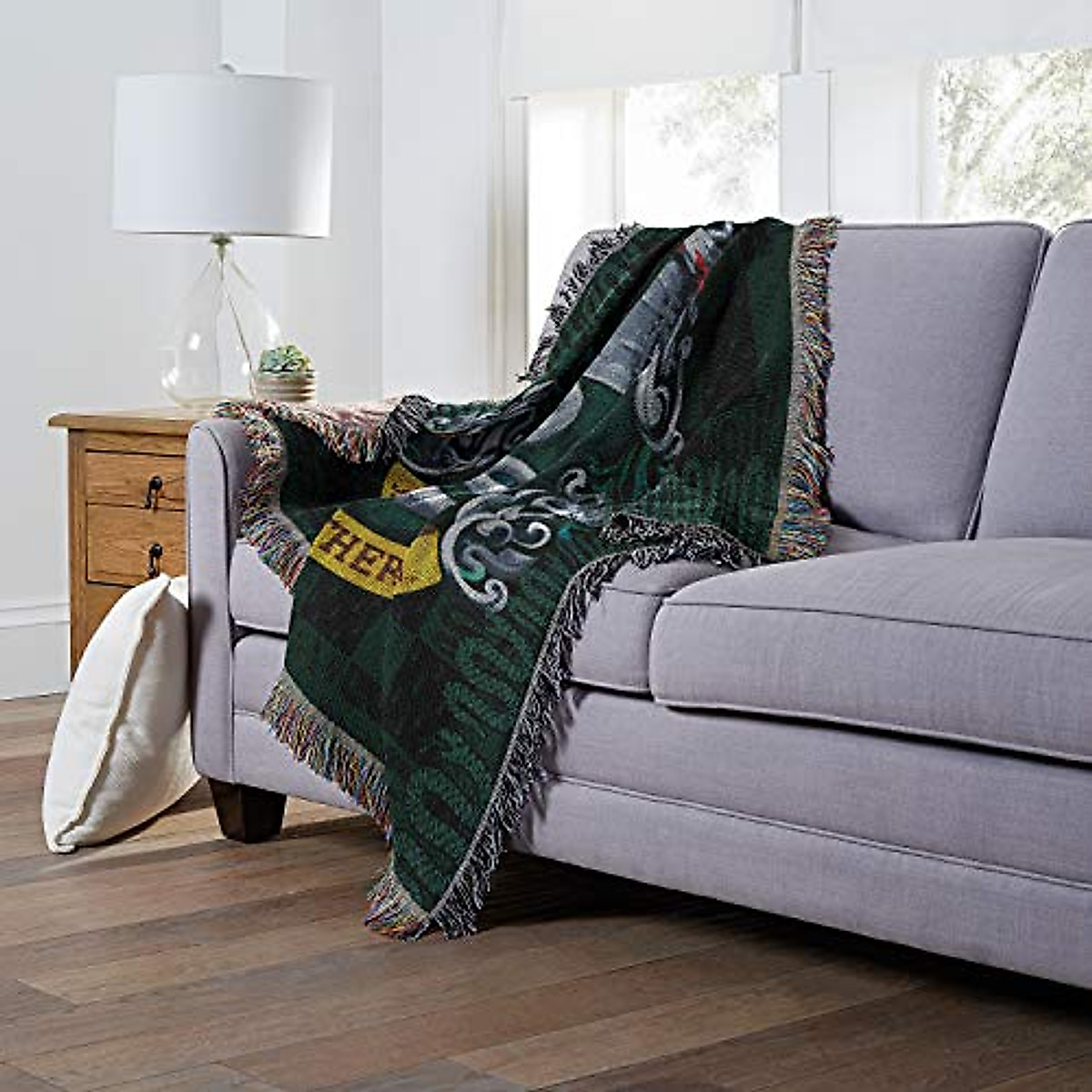 Northwest Woven Tapestry Throw Blanket, 48 x 60 Inches, Slytherin Shield