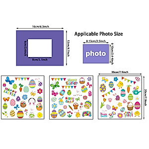 chiazllta Easter Kid's Craft Kits Easter Picture Frames Craft Bunny Egg DIY Photo Frames Suitable for Easter Class Game Activities Gift for Kids