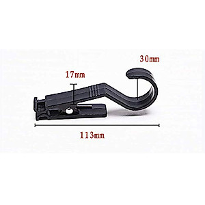 Vpang Super Strong Black Plastic Clever Clips Laundry Hooks Clothes Pins Hanging Clips for Home Office Workshop Travel, Pack of 10