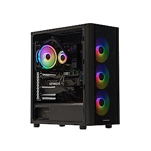 Velztorm Archux Gaming and Entertainment Desktop PC (AMD Ryzen 7 3700X 8-Core, 16GB RAM, 1TB PCIe SSD + 3TB HDD (3.5), RTX 3060, 4xUSB 3.1, 1xUSB 3.0, 2xHDMI, Win 10 Home), black