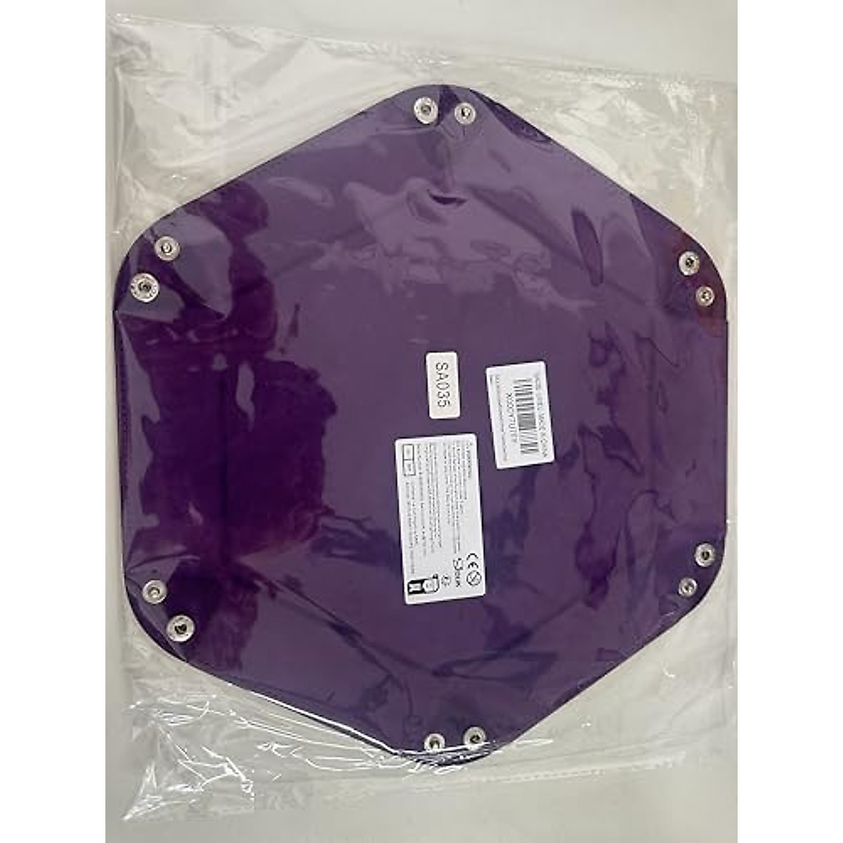 SIQUK Double Sided Dice Tray, Folding Hexagon PU Leather and Velvet Dice Holder for Dungeons and Dragons RPG Dice Gaming D&D and Other Table Games, Dark Violet