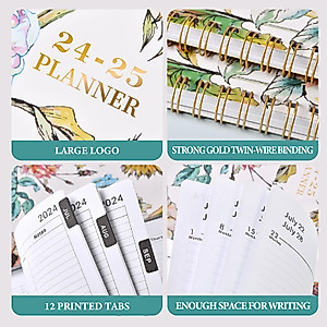 2024-2025 Planner - Academic Planner 2024-2025, Jul.2024 - Jun.2025, 8" x 10", 2024-2025 Planner Weekly & Monthly Thick Paper, Perfect Daily Organizer - Art Floral