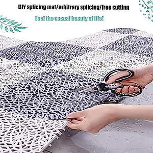 Modular Garage Flooring Tile - Interlocking Soft PVC, 12"x12" Pool Patio Floor, Non-Slip Splicing Floor Mat, Interlocking Drainage Mats Outdoor Indoor (B)
