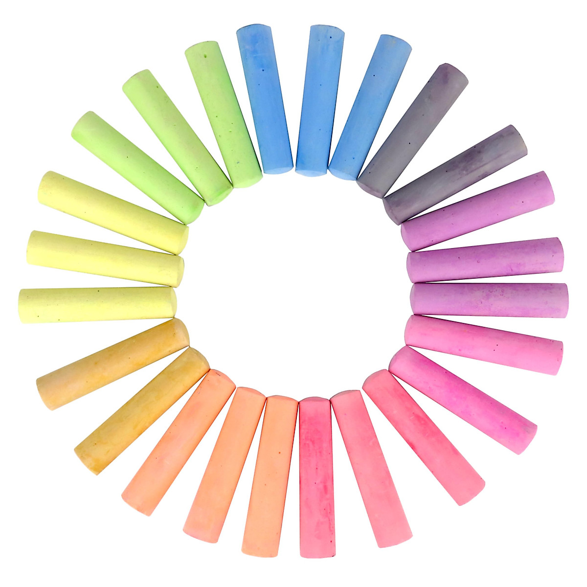 Kid Made Modern Non Toxic Sidewalk Chalk Bucket (24 Count) - Washable Colored Chalk Bulk Set for Kids and Toddlers Outdoor Games