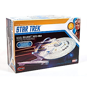 Polar Lights Star Trek U.S.S. Enterprise Reliant Wrath of Khan Edition 1:000 Scale Set Prop Replica Model Kit, White