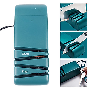 Knife Sharpener,Electric Knife Sharpeners,2 Stage,Professional Knife Sharpeners,Quickly Sharp & Polish,Scissors Sharpening,5 Seconds Fast Grinding,Quiet Knife Grinding,Electric Knife Sharpener