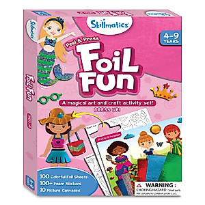 Skillmatics Foil Fun - Dress Up, No Mess Art for Kids, Craft Kits & Supplies, DIY Creative Activity, Travel Toys, Gifts for Girls & Boys Ages 4, 5, 6, 7, 8, 9, Travel Toys