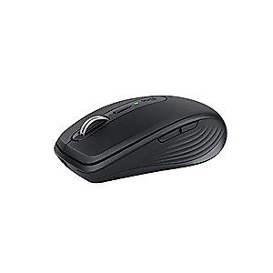 Logitech MX Anywhere 3 Compact Performance Mouse, Wireless, Comfort, Fast Scrolling, Any Surface, Portable, 4000DPI, Customizable Buttons, USB-C, Bluetooth - Graphite