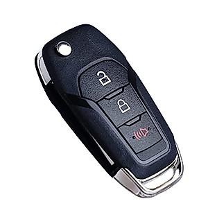 Flip Key Fob Replacement Compatible for Ford F-150 F-250 F-350 2015 2016 2017 2018 2019 2020 Explorer (2016-2020) F-350 F-450 Ranger Ecosport Bronco Ignition Key Keyless Entry Remote N5F-A08TAA