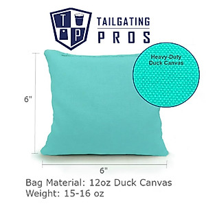 Tailgating Pros American Flag Wooden Plank Design Cornhole Board Set w/Bean Bags and Carrying Case - 4'x2' Corn Hole Toss Game