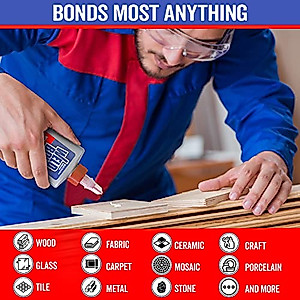 Weldbond Multi-Surface, Non-Toxic Adhesive Glue, Bonds Most Anything. Wood Glue or for Crafts Fabric Glass Mosaic Carpet Ceramic Tile Metal Stone & More. ​Dries Crystal Clear 5.4oz /160ml - 2 Pack