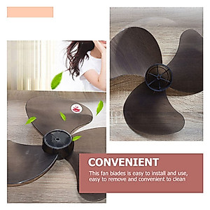 DOITOOL Plastic Fan Blade Replacement Leaves, with Nut Cover, 3 Leaves Universal Household Standing Fan Pedestal Fan Table Fanner Replacement Blades 16 Inch Plastic Fan Blade Leaves