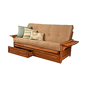 Kodiak Furniture Phoenix Futon in Barbados Finish, Full, Suede Peat