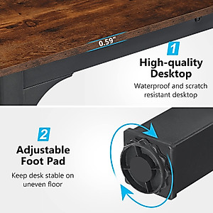 Tribesigns 78.7 Inches Extra Long Computer Desk 2 Person Desk, Double Long Desk, Workstaion for Home Office