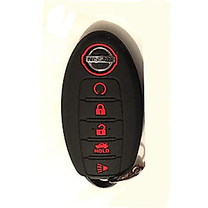KAWIHEN Silicone Key Fob Cover Fit for Nissan 5 button Armada Murano Maxima Altima Sedan Pathfinder 285E3-3TP5A KR5S180144014