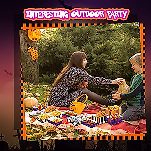 60 Pieces Halloween Paper Food Trays Nacho Trays Halloween Treat Snack Candy Holder Trays Disposable Serving Trays for Halloween Decorations Trick or Treat Party Supplies