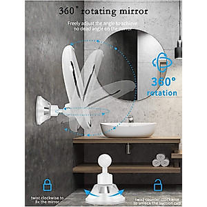 FQYYDD Illuminated Makeup Mirror Led Makeup Mirror Lamp 10X Amplification