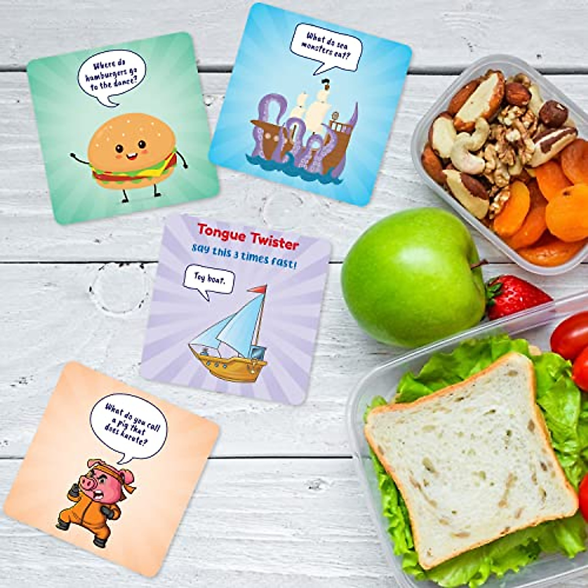 80 Super Kid Lunch Box Jokes for Kids - Funny Kid Jokes and Tongue Twisters - Fun Lunch Box Accessory For Kid's Lunchbox & Bento Box For Kids