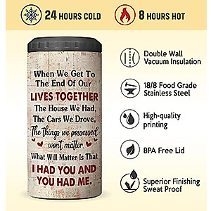 Valentines Day Gifts for Her, Him - Valentines Day Gifts for Wife, Husband - Anniversary, Birthday Gifts for Her, Him, Wife, Husband - Wife Gifts, Husband Gifts, Romantic Gifts for Her Can Cooler 16Oz