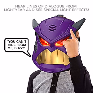 Mattel Lightyear Toys Mask, Zurg Voice-Changing Role-Play Head Gear with Movie Dialogue, Voice Changer & Lights