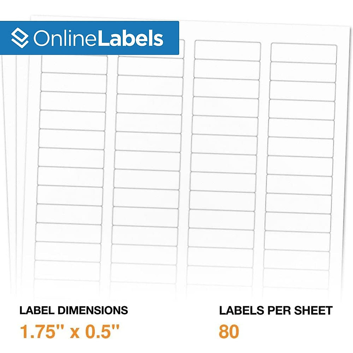 Address Labels - 1.75 x 0.5 - Pack of 8,000 Labels, 100 Sheets - Inkjet/Laser Printer - Online Labels